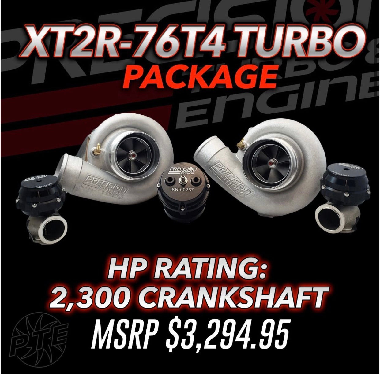 PRECISION TURBO XT2R-76T4 Twin Turbo Package – Mike Thomas Fab
